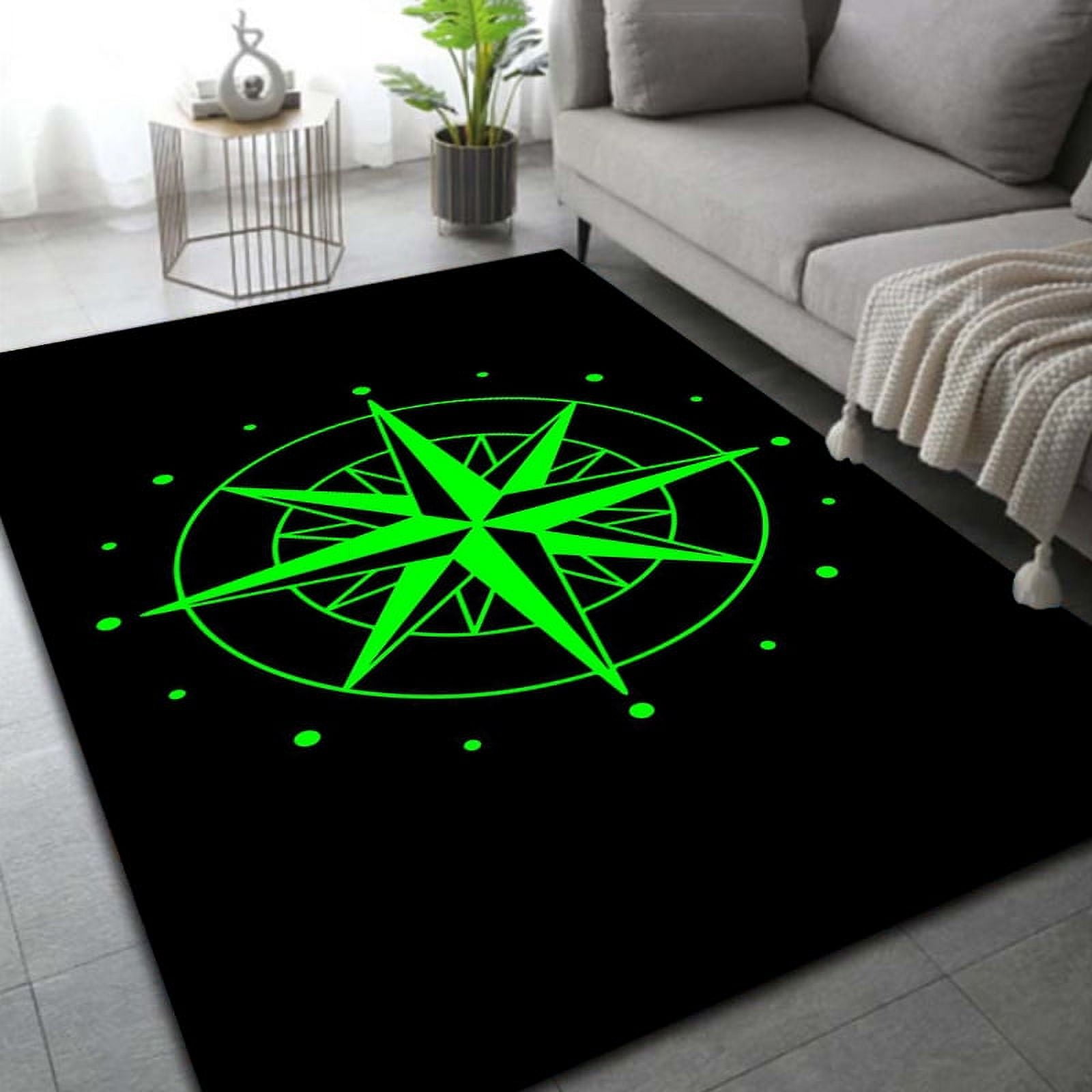 Large Carpet Retro Compass Map World Map Area Rug Carpet Rug for Living ...