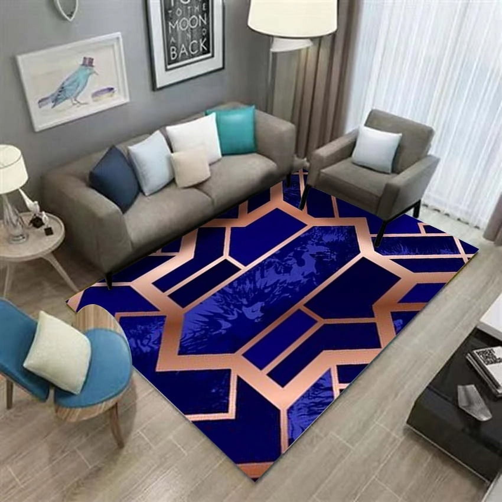 Large Carpet Side Table Living Room 3D Print Psychedelic Geometric ...