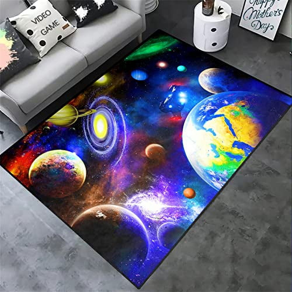 Large Carpet Solar System Rug Planet Area Rug Outer Space Rugs Galaxy ...