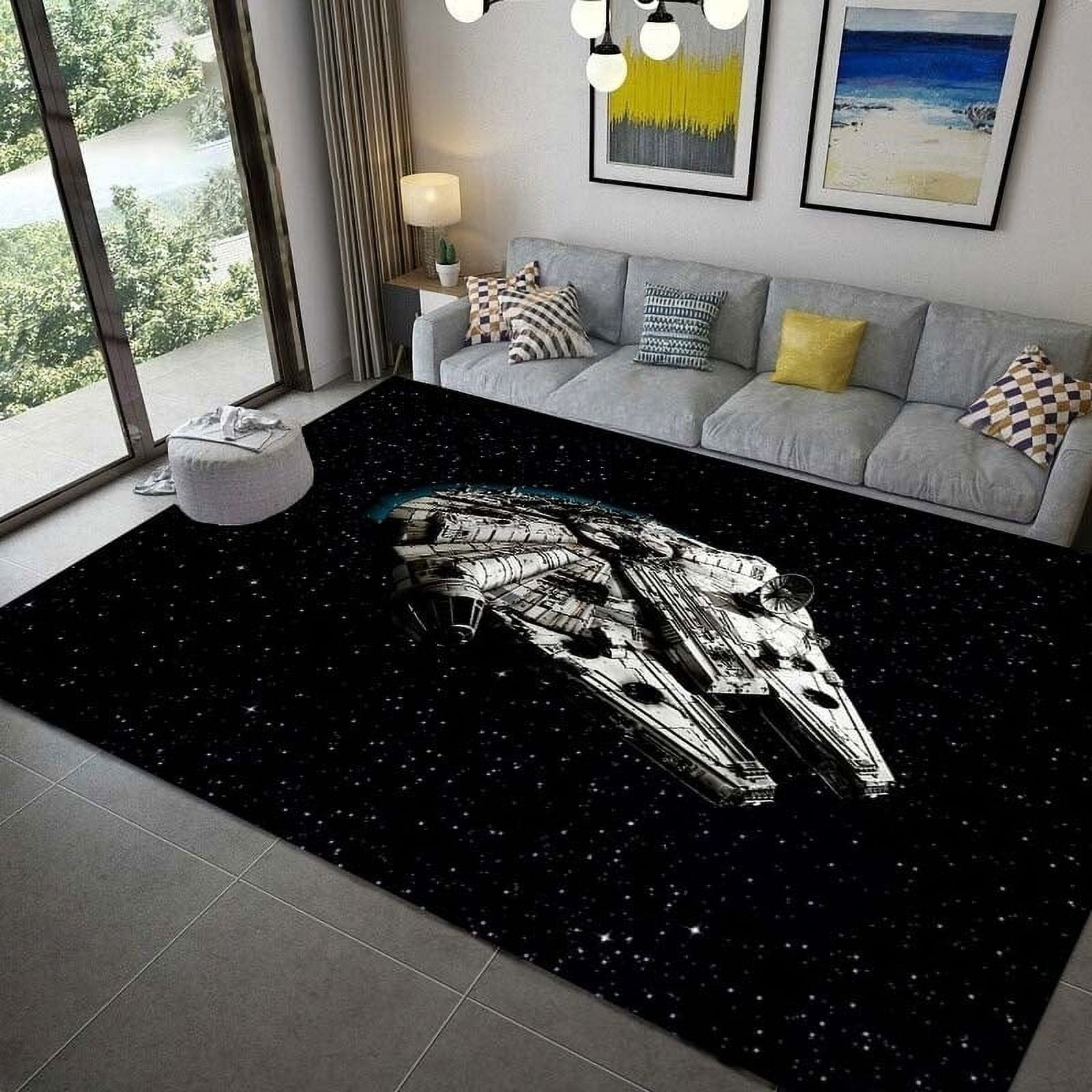 Large Carpet Space Ship Carpet for Living Room Vintage Galactic Space ...
