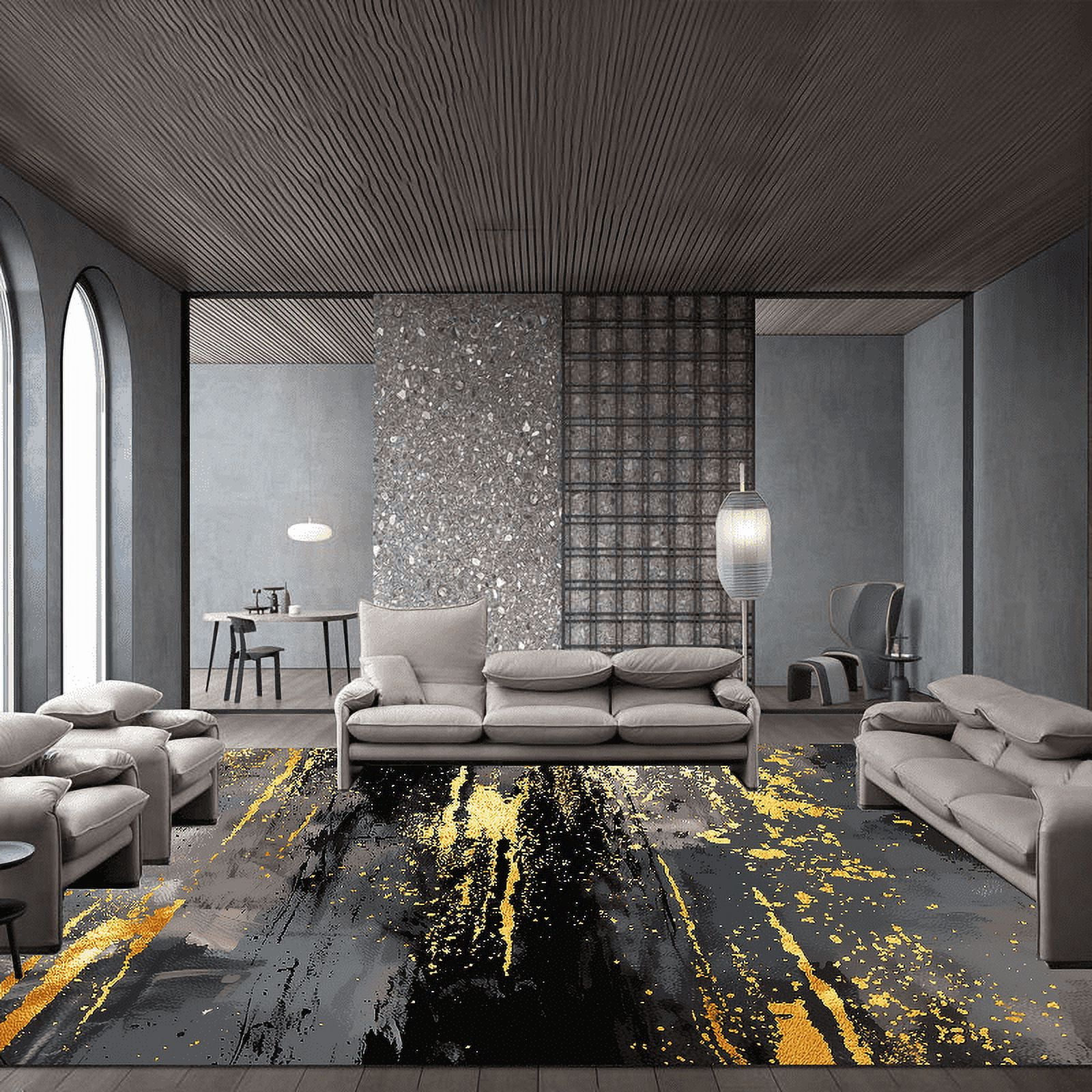 Large Carpet Splash-ink Modern Living Room Carpet Abstract Art Bedroom ...