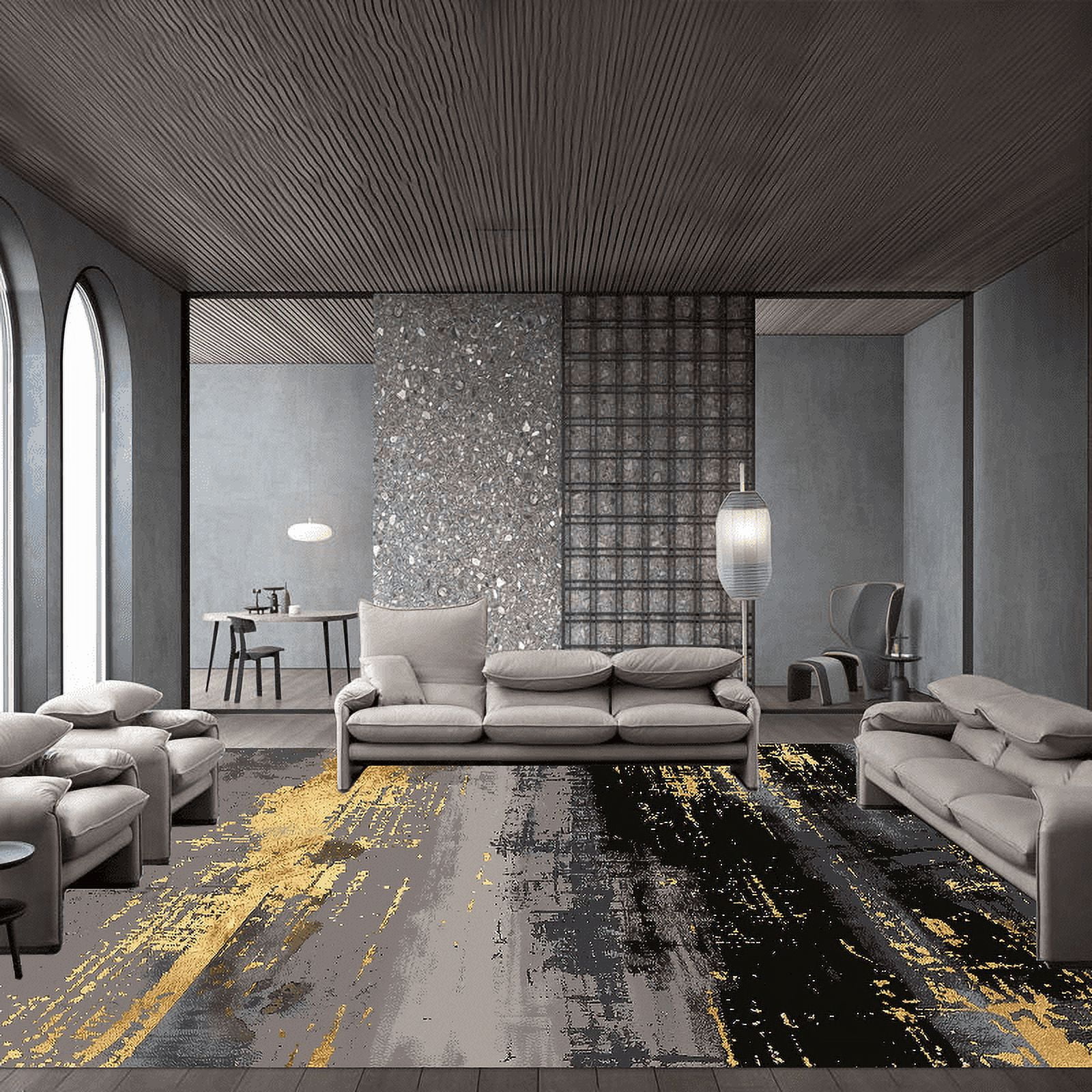 Large Carpet Splash-ink Modern Living Room Carpet Abstract Art Bedroom ...