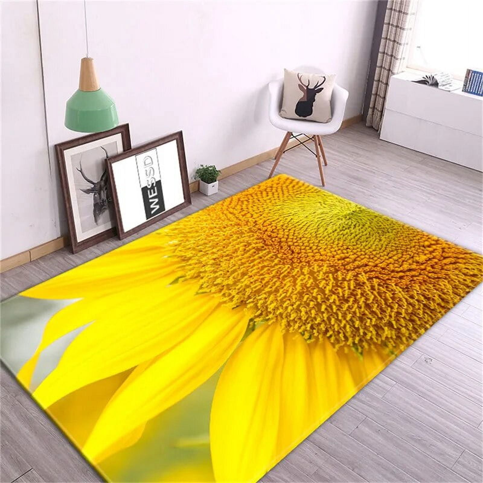 Large Carpet Sunflower Carpet Room ration Floor Mat Cute Flowers Nordic ...