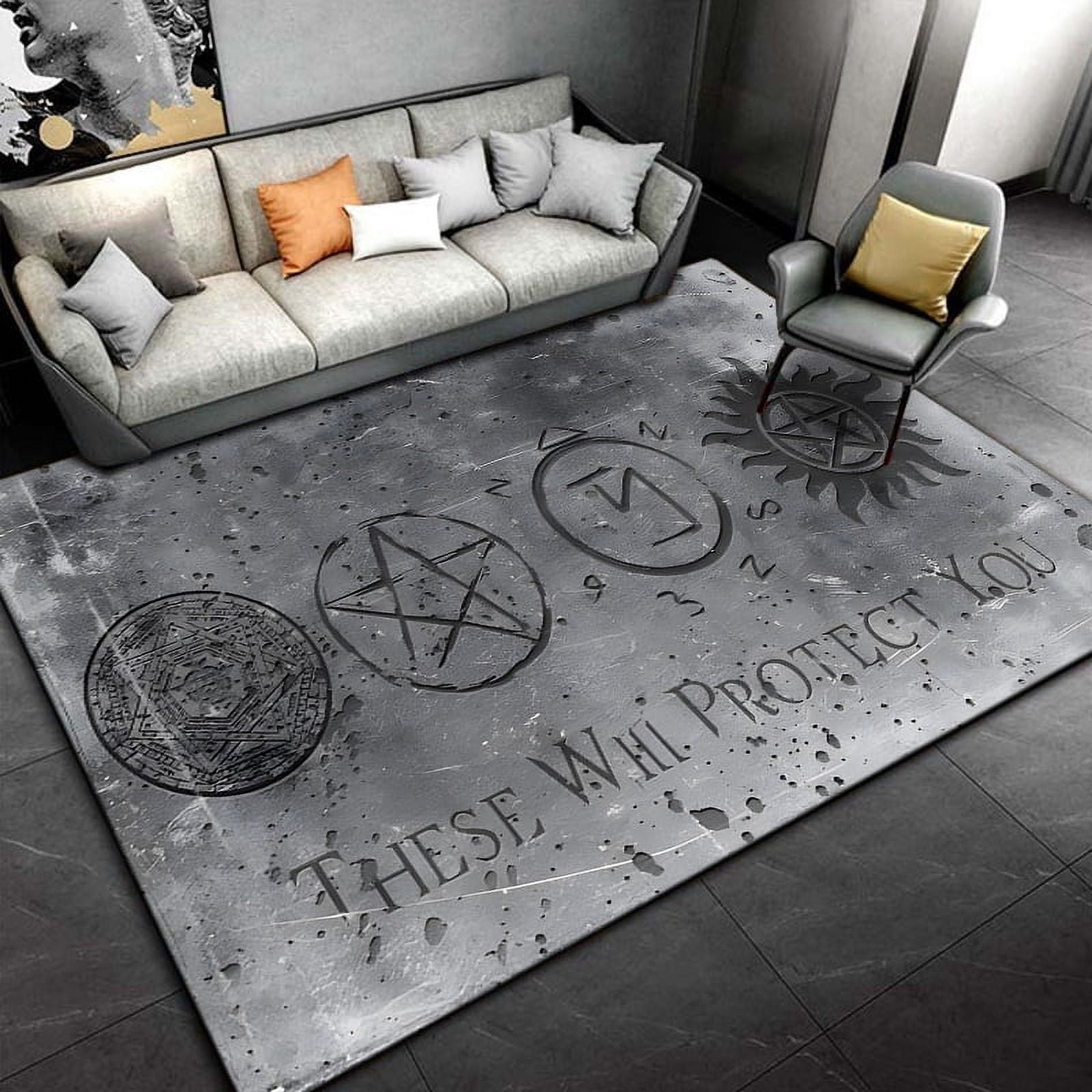 Large Carpet Supernatura-l Cartoon Area Rug Rug for Living Room Bedroom ...
