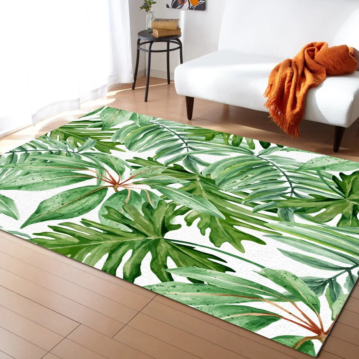 Large Carpet Tropical Jungle Leaves Carpets for Living Room Bedroom ...