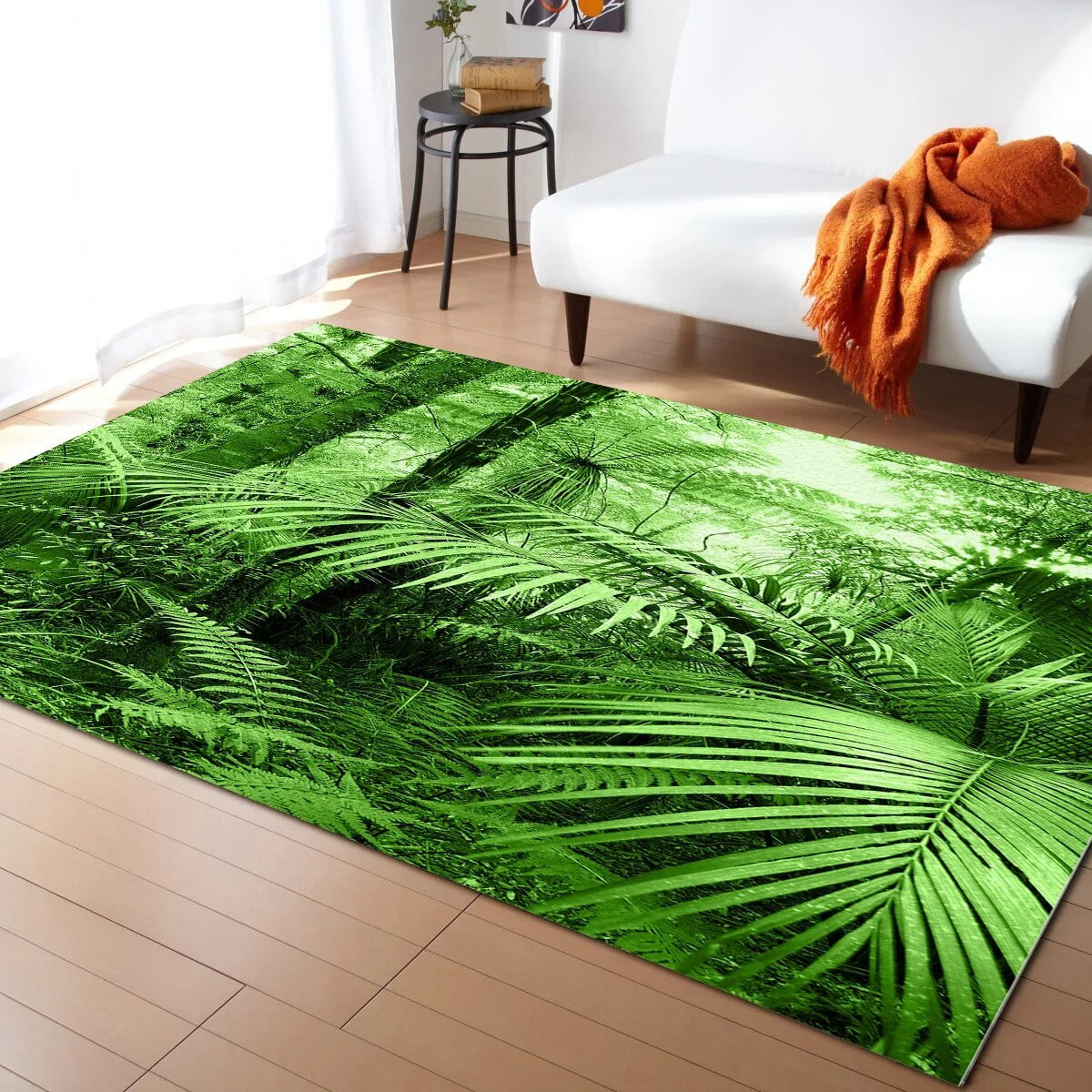 Large Carpet Tropical Jungle Leaves Carpets for Living Room Bedroom ...