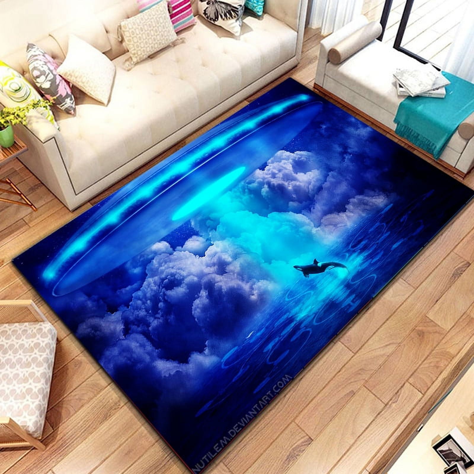 Large Carpet UFO Alien Carpet Mystery Science Fiction Theme Rugs for ...