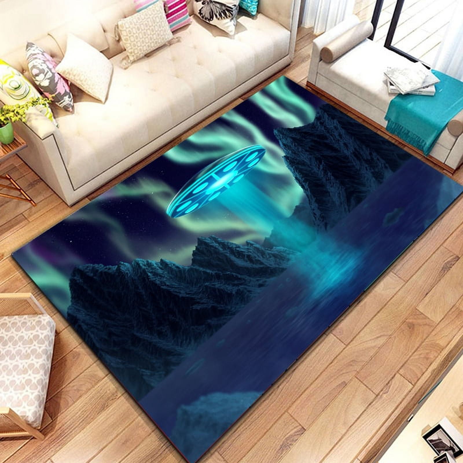 Large Carpet UFO Alien Carpet Mystery Science Fiction Theme Rugs for ...