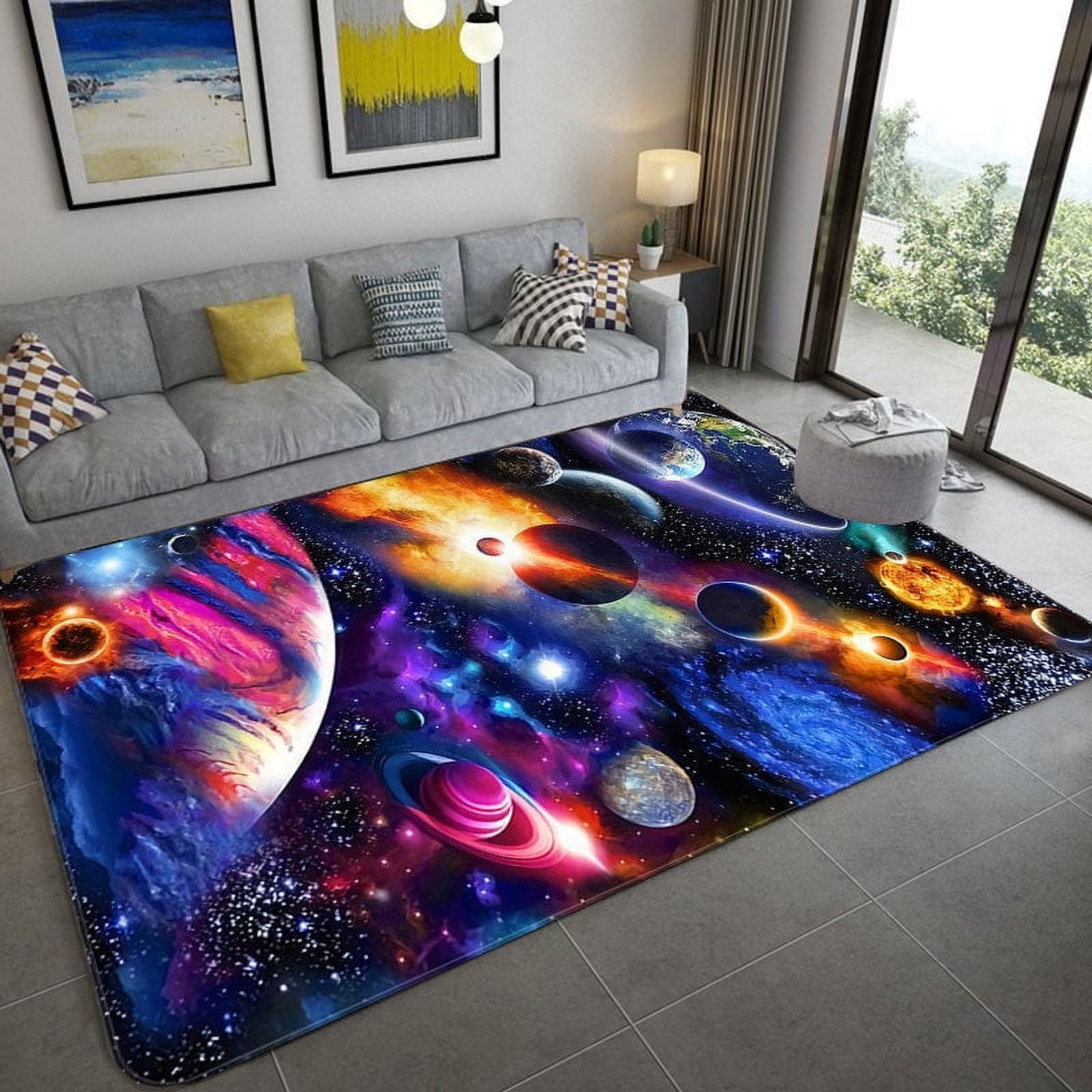 Large Carpet Universe Outer Space Planet Carpet Home r Living Room Sofa ...