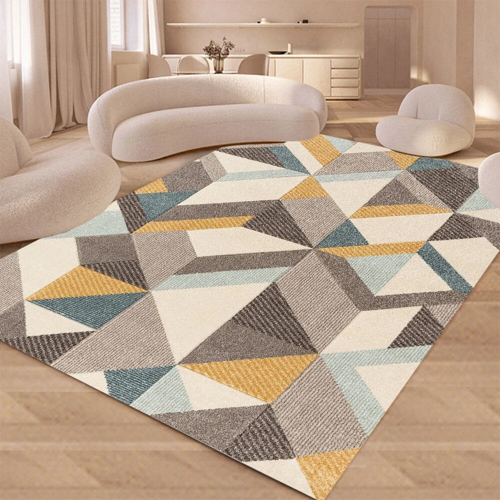 Large Carpet Washable Floor Lounge Rug Geometry Carpets for Living Room ...