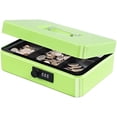 Large Cash Box with Combination Lock,Safe Metal Box for Money, Storage ...