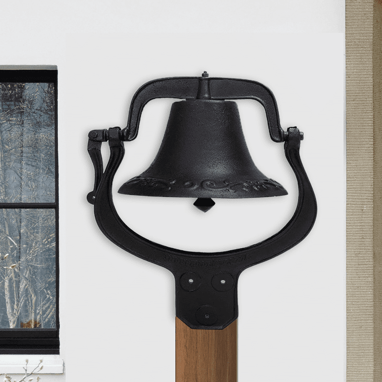 Large Cast Iron Bell, Vintage Dinner Bell Hanging Bells for Door ...