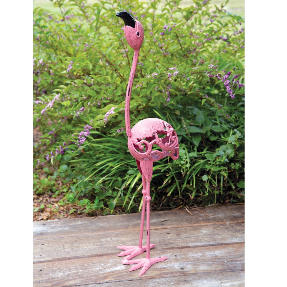 Colonial Tin Works Large Cast Iron Flamingo Statue - Walmart.com