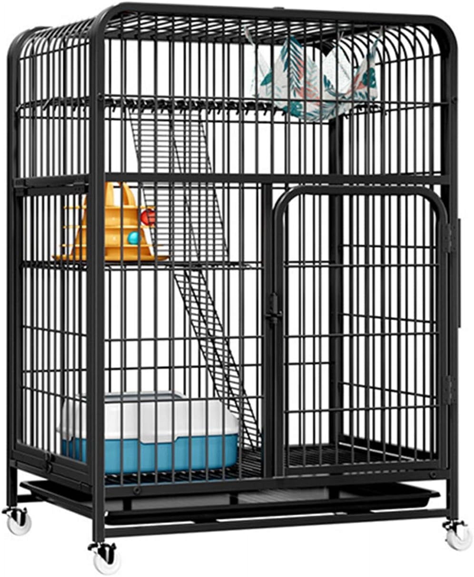 Large Cat Cage Enclosure Indoor: 3-Tier Metal Cat Enclosure - Ferret ...