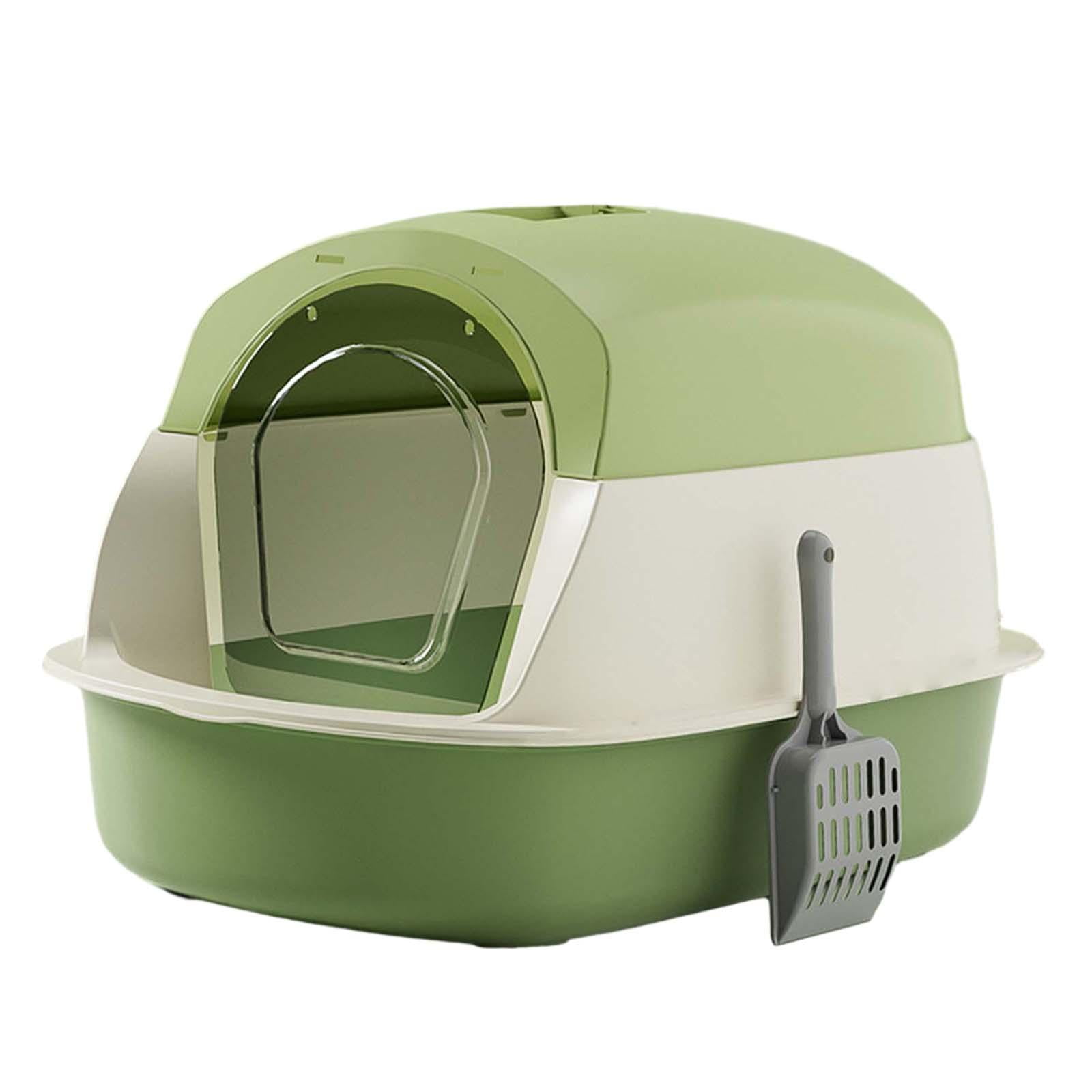 Large Cat Litter Box Sandbox with Front Door Durable Pet Litter Box ...