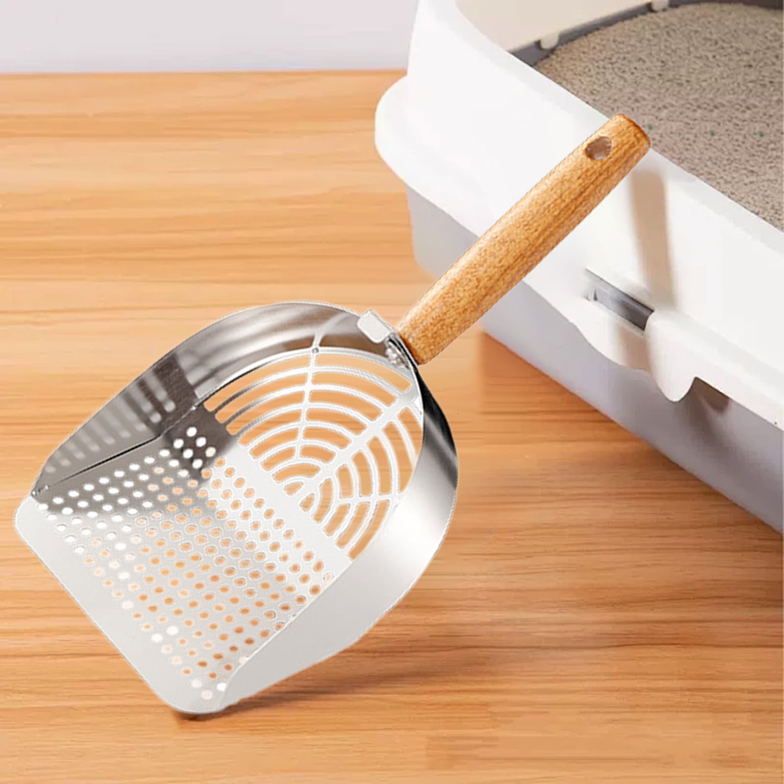 Large Cat Litter Scoop, Fine Hole Design for Efficient Poop Shoveling ...