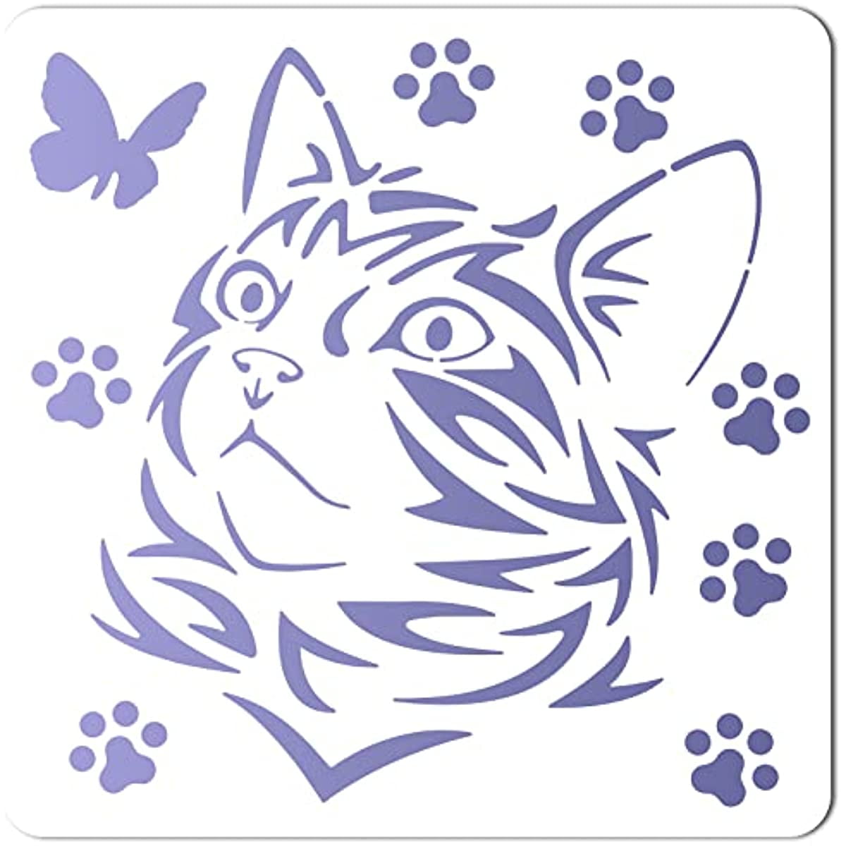 Large Cat Stencils Reusable Animal Stencil Template Signs Home Wall ...