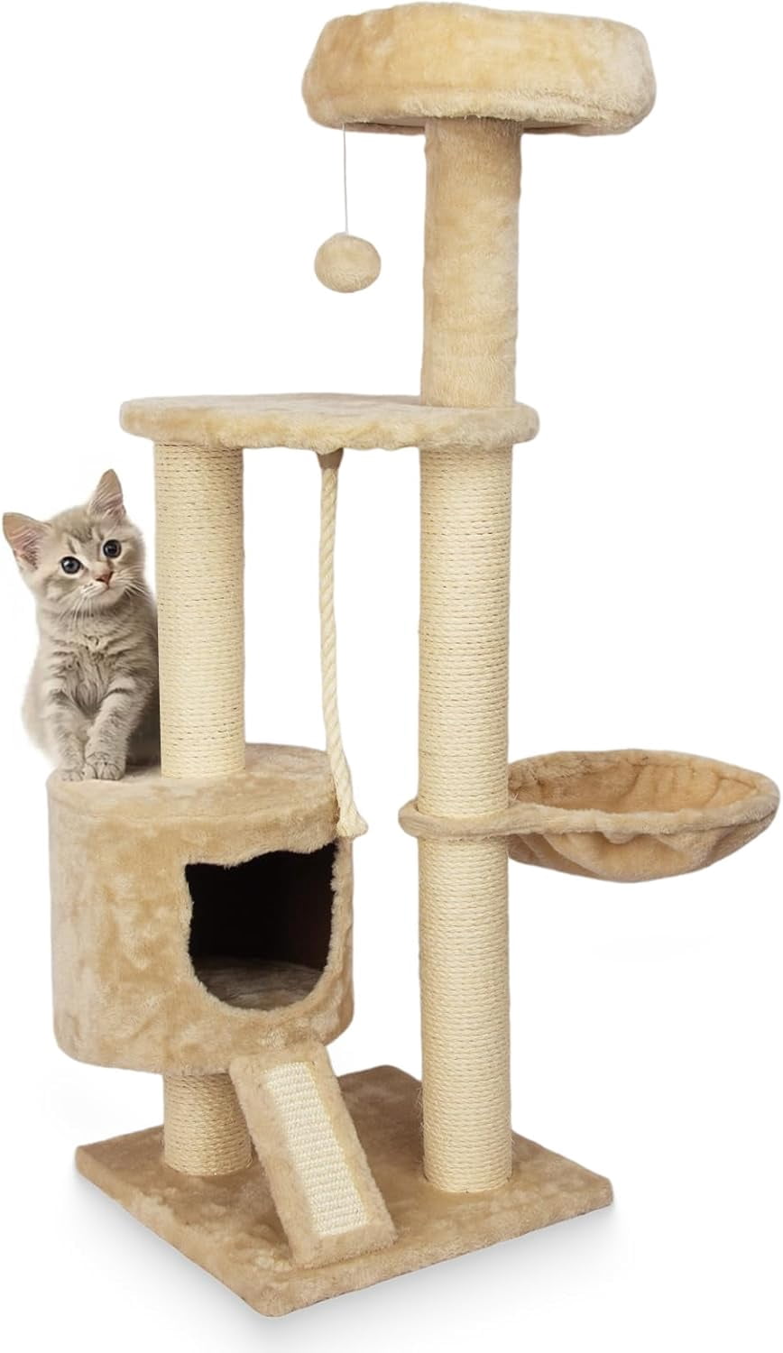 Large Cat Tower Cat Tree with Widened Perch for Large Cats Kittens, 45. ...