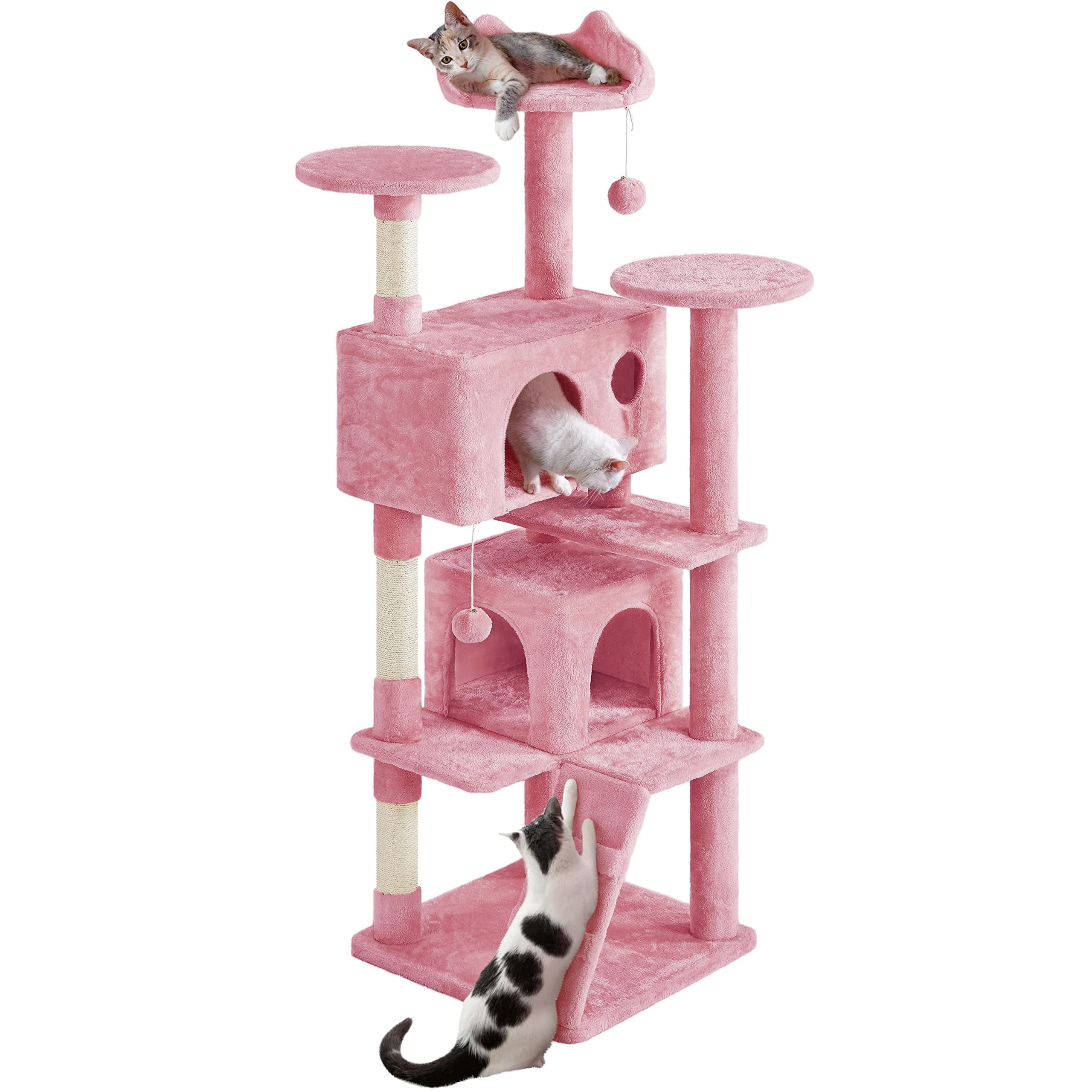 Large Cat Tree 70 Inches Tall, Multi-Level Cat Tower with Scratching ...