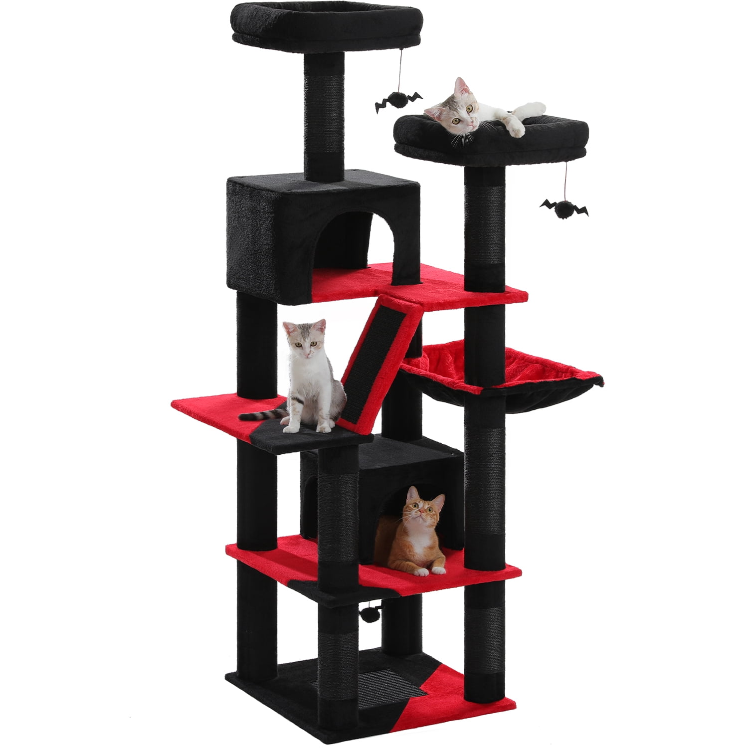 Large Cat Tree Tall Cat Tower for Indoor Cats Multi-Level Plush Cat ...
