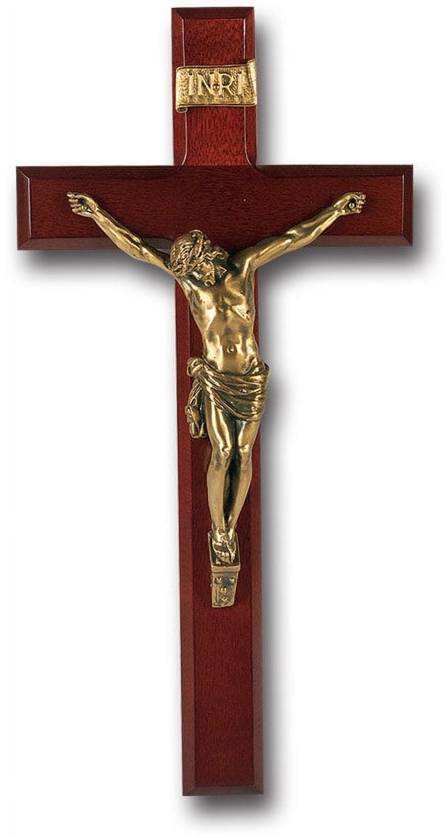 Large Catholic Dark Cherry Wood Wall Crucifix, 12", for Home, Office ...