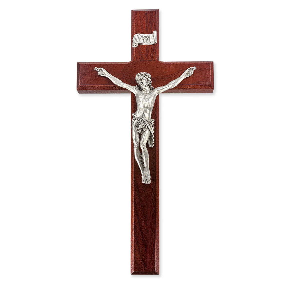 Large Catholic Dark Cherry Wood Wall Crucifix, 12", for Home, Office ...