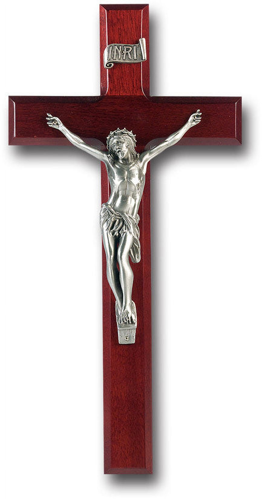 Large Catholic Dark Cherry Wood Wall Crucifix, 12", for Home, Office ...