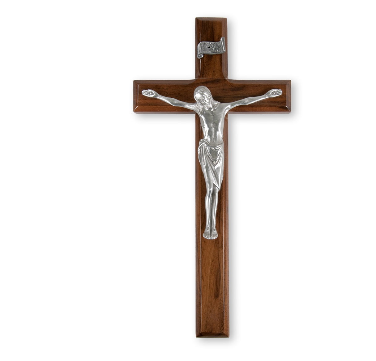 Large Catholic Genuine Walnut Wood Wall Crucifix, 12", for Home, Office ...