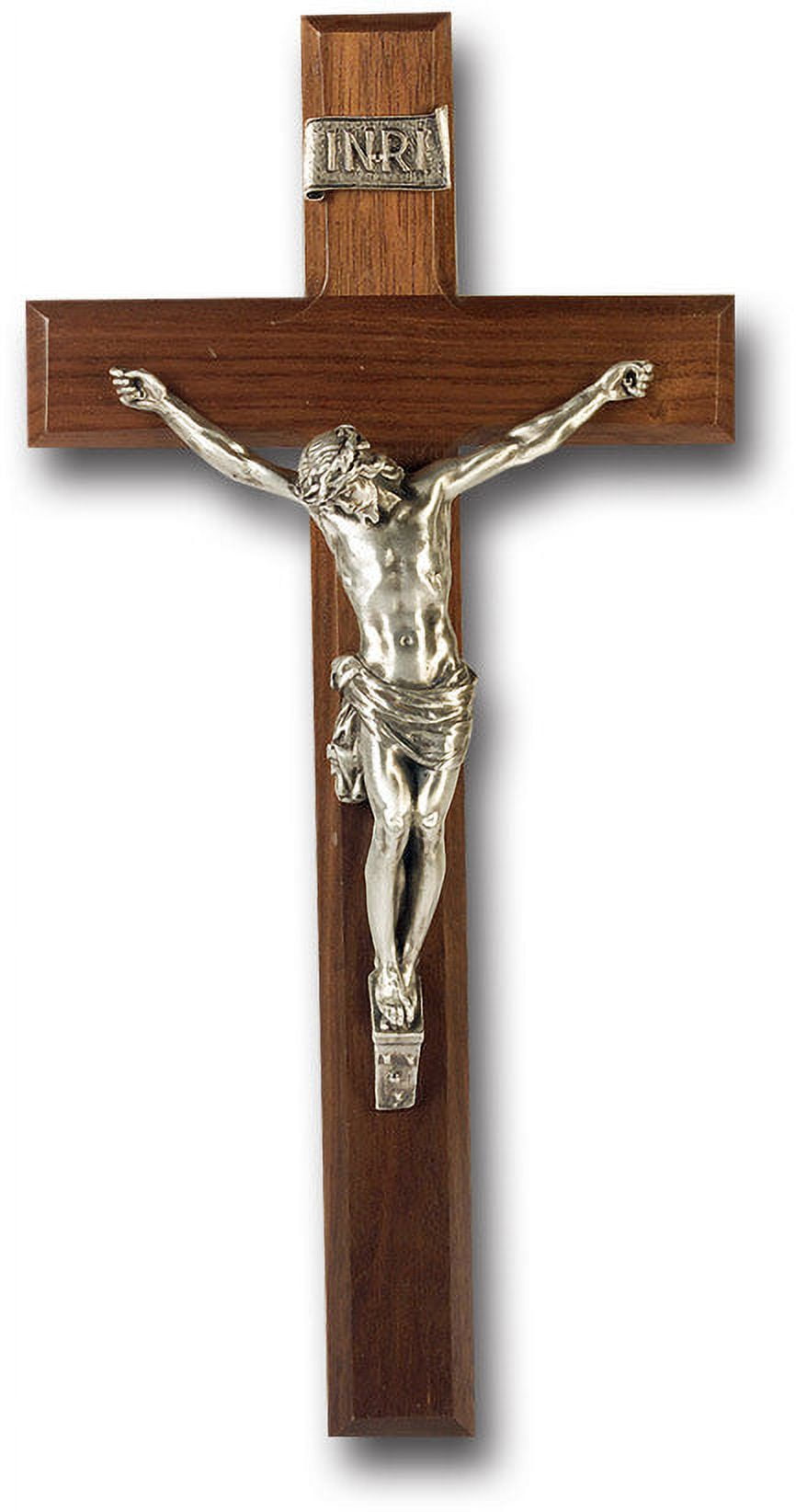 Large Catholic Genuine Walnut Wood Wall Crucifix, 12", for Home, Office ...