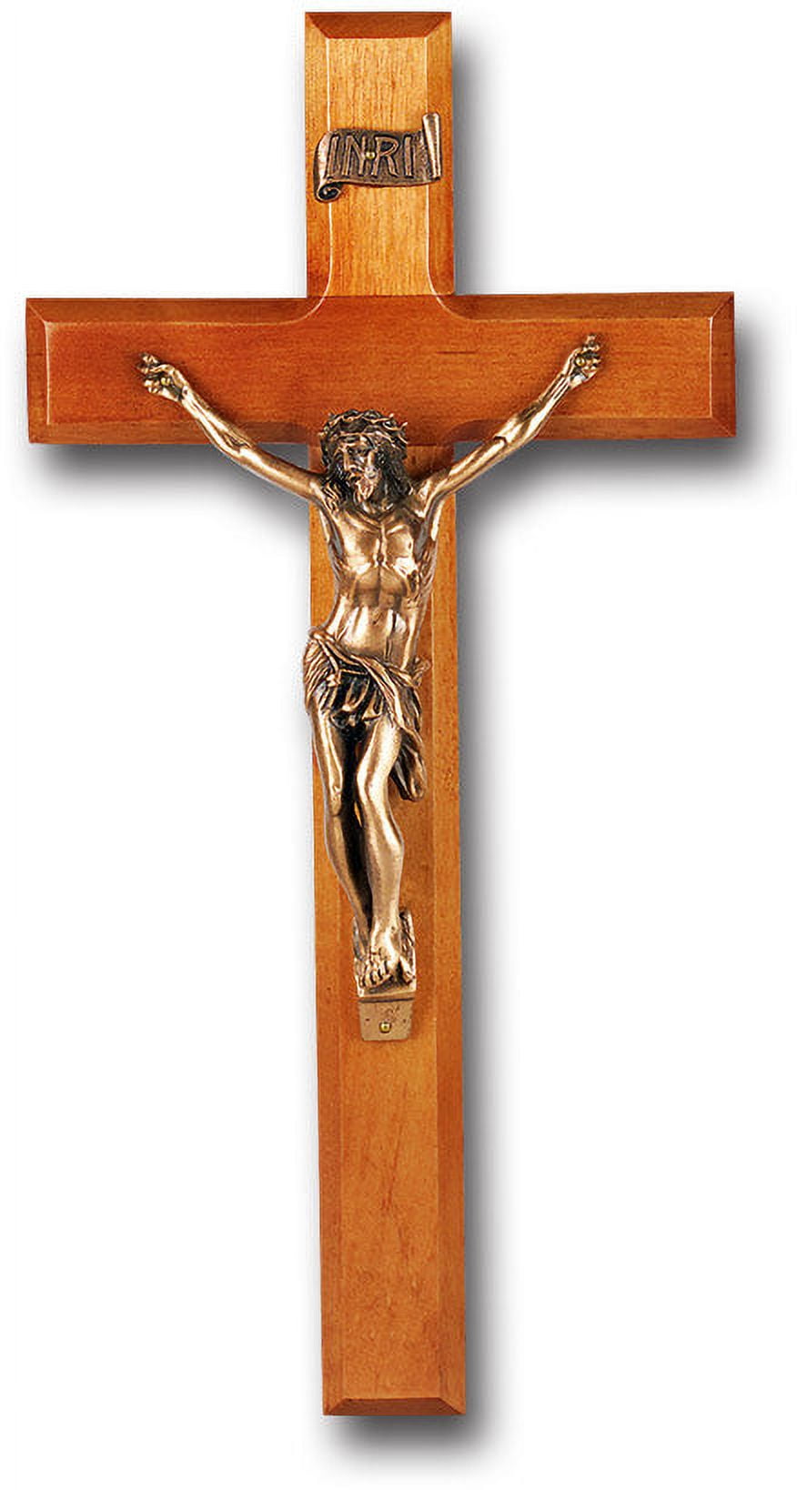Large Catholic Natural Cherry Wood Wall Crucifix, 12", for Home, Office ...