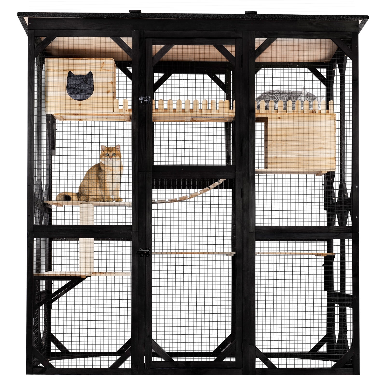 Large Catio Outdoor Cat Enclosure Walk in Cat House for Mulitiple Cats ...