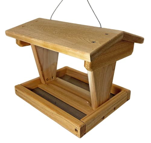 Large Cedar Wood Hopper Bird Feeder - Handcrafted in USA with ...