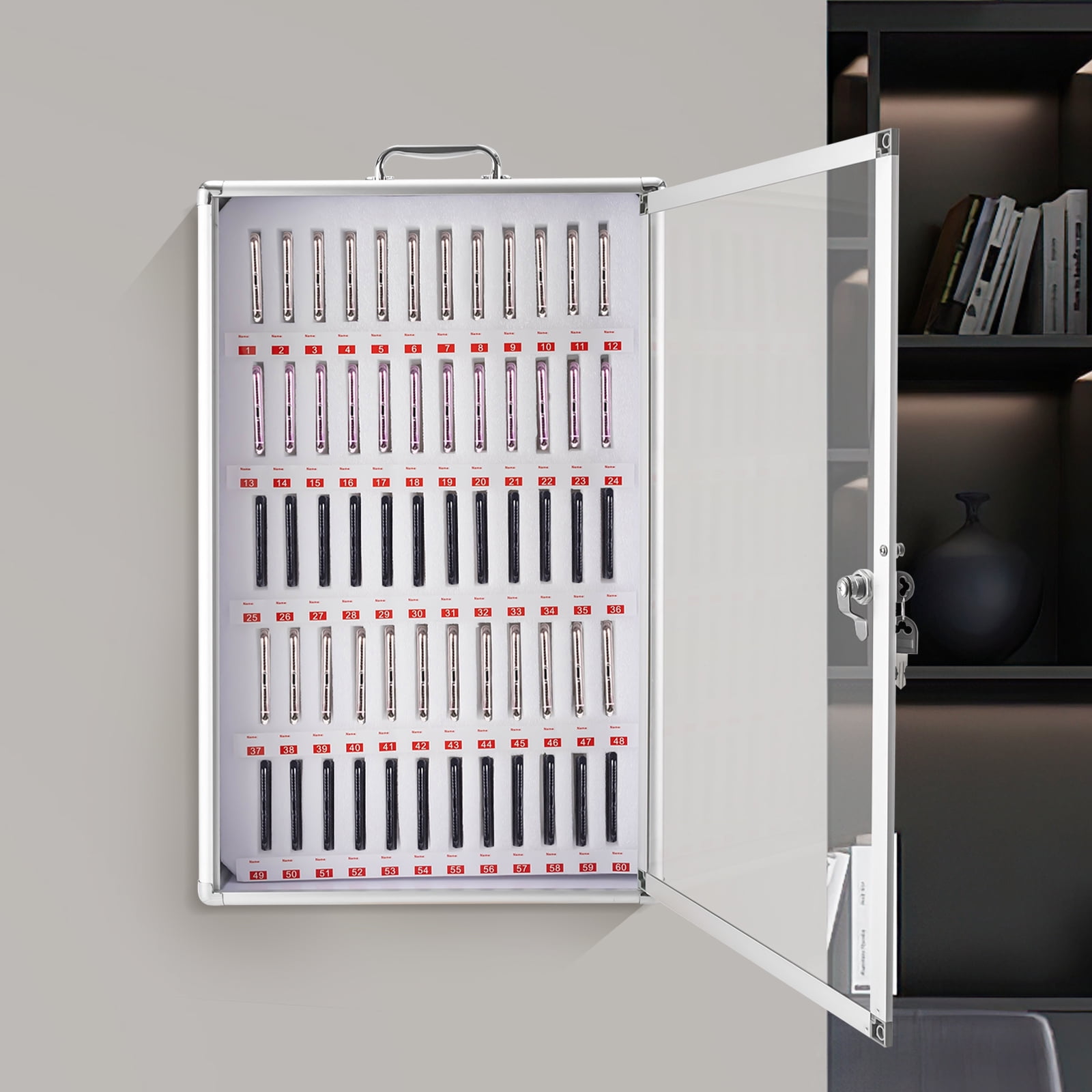 Large Cell Phone Storage Cabinet with 60 Slots, Anti-Theft Lock ...
