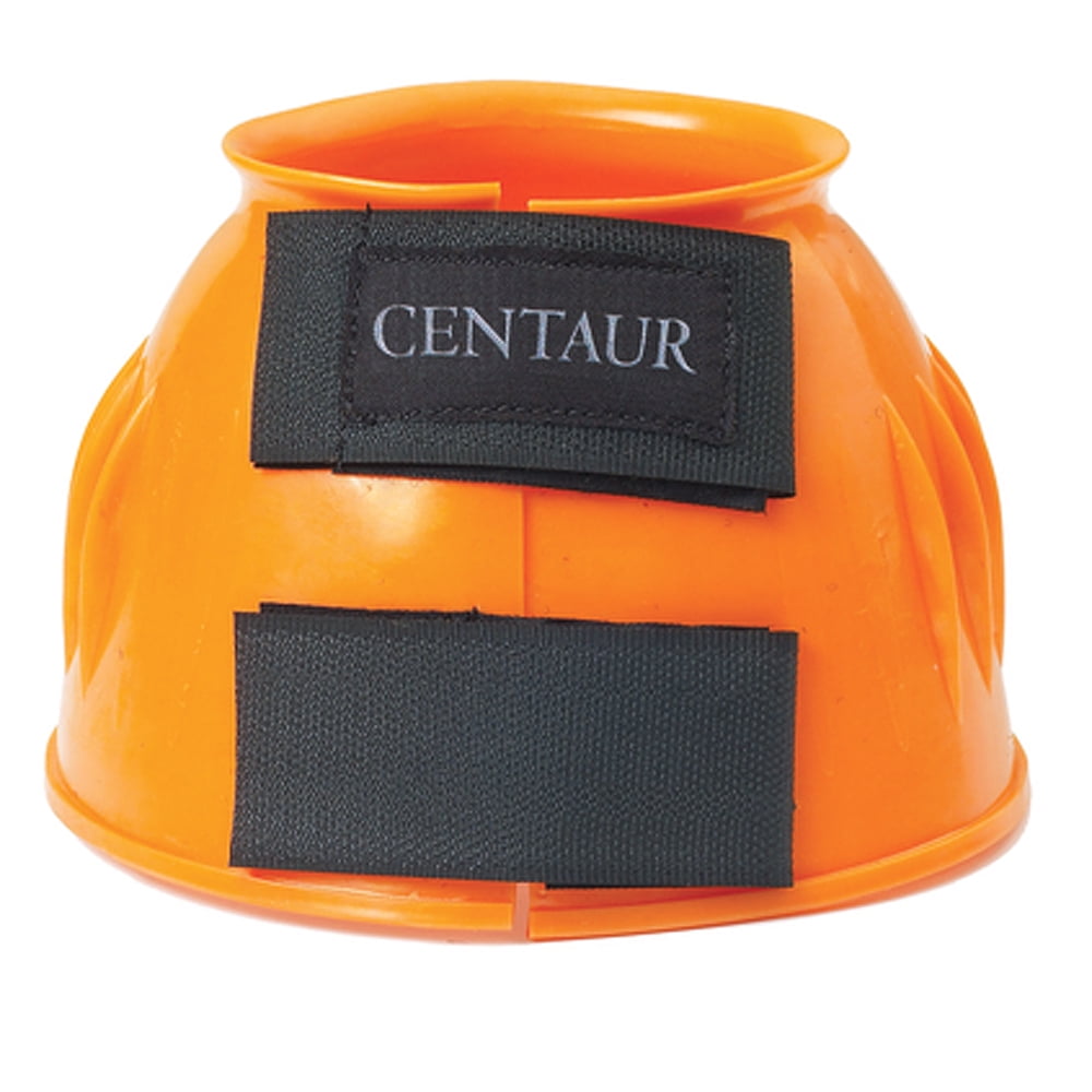 Large Centaur Pvc Ribbed Double Hook And Loop Bell Boots Orange ...