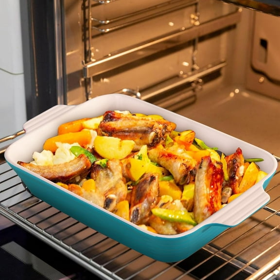 SWEEJAR Ceramic Bakeware Set, Rectangular Baking Dish Lasagna Pans for ...
