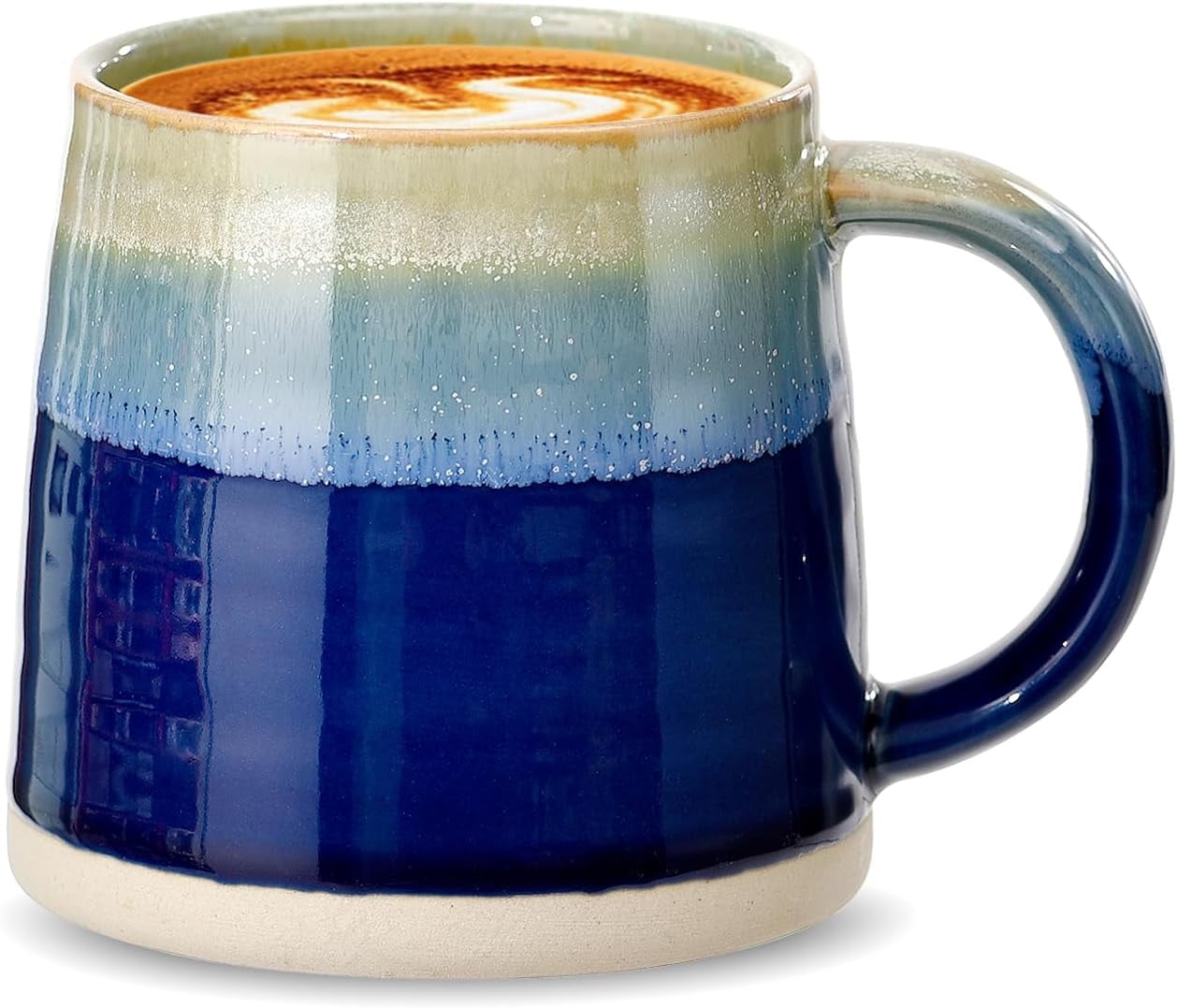 Large Ceramic Coffee Mugs, 13oz, Tea/Coffee Cups, Large Handle & Wide ...