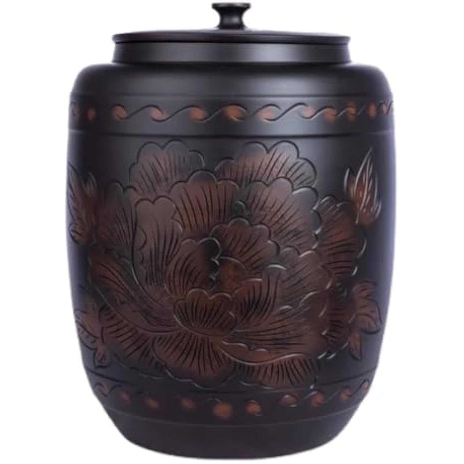 Large Ceramic Food Storage Canister with Airtight Lid, Grain Containers ...