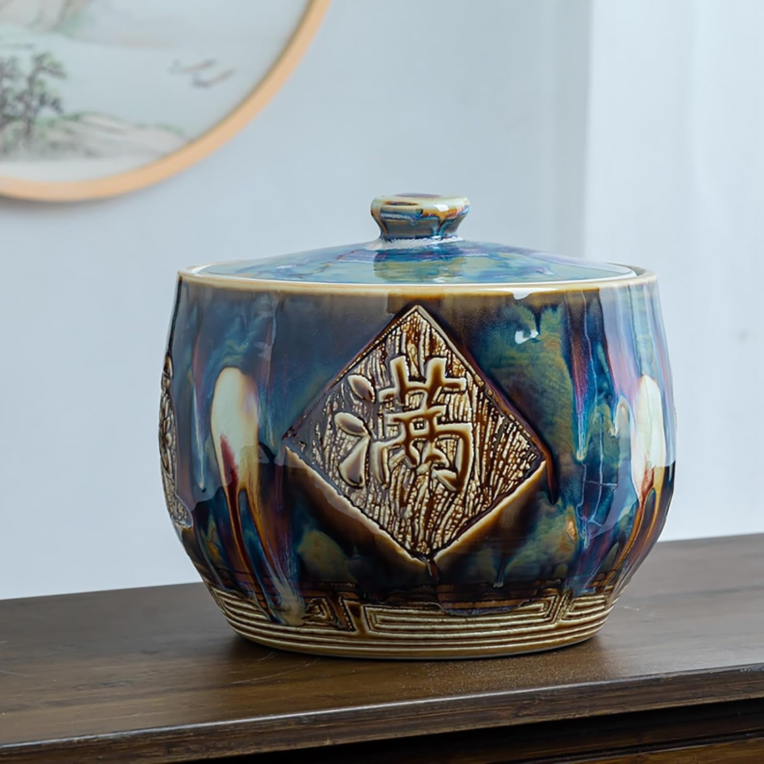 Large Ceramic Jar For Rice Ceramic Tea Dispenser Ceramic Coffee Beans ...