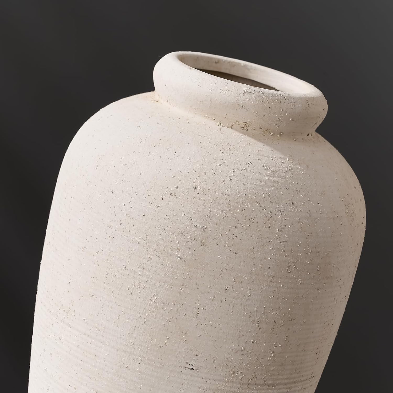 Large Ceramic Rustic Vase, 11 inch Minimalist Decorative Farmhouse Tall ...