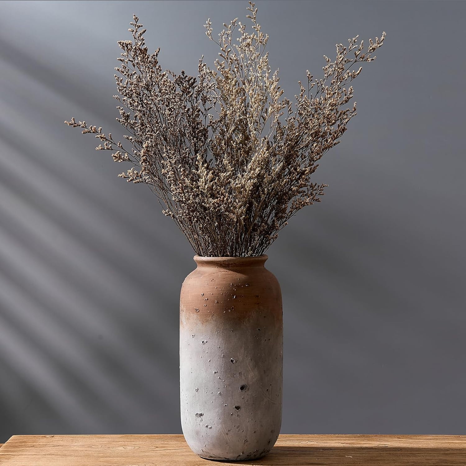 Large Ceramic Rustic Vase, 11 inch Minimalist Decorative Farmhouse Tall ...