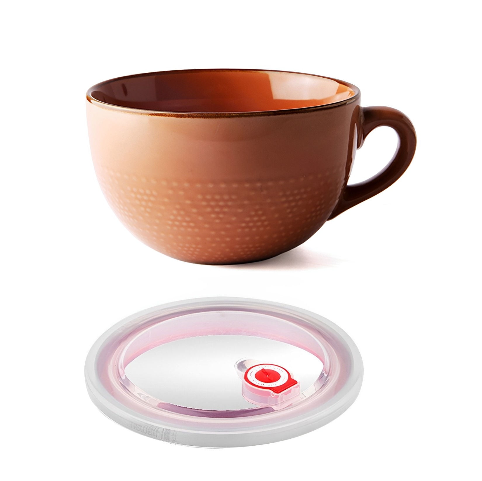 Large Ceramic Soup Bowls, Coffee Cup Soup Mug Ith Lid & Handle Salad Bowls For Cereal Milk ...