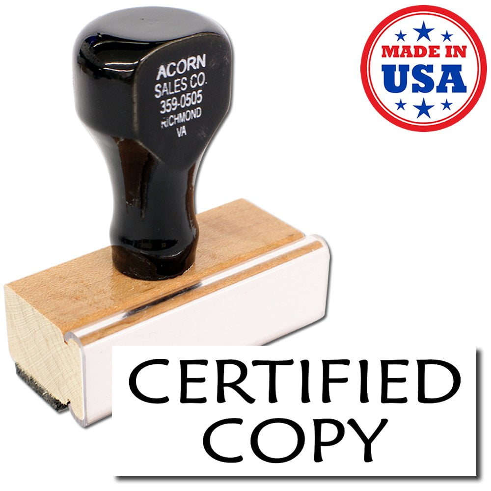 Large Certified Copy Rubber Stamp - Walmart.com