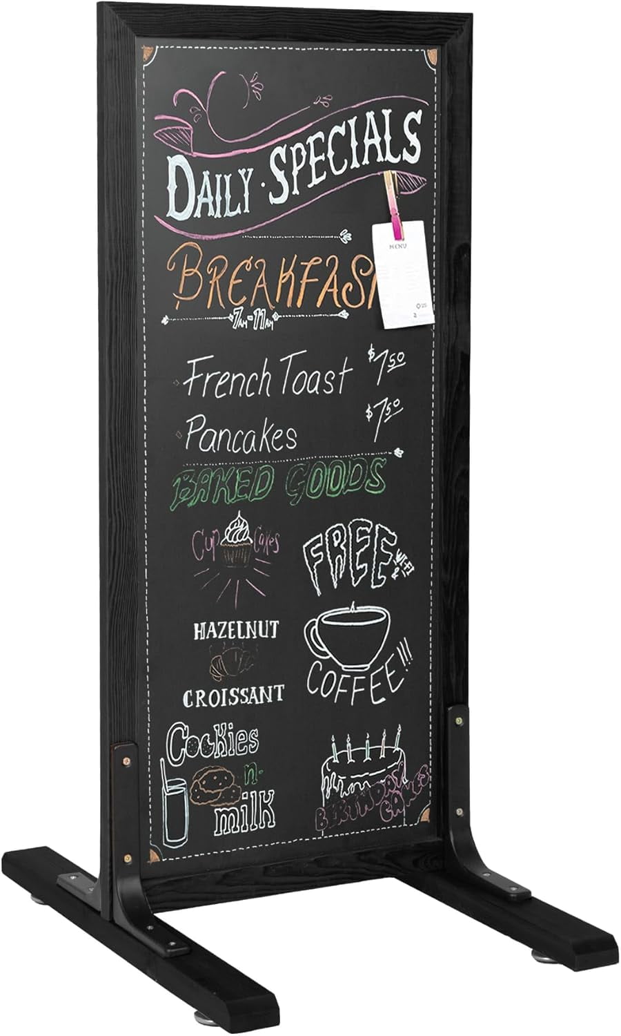 Large Chalk Board Sign - Free Standing Easel Chalkboard Signs - Outdoor ...