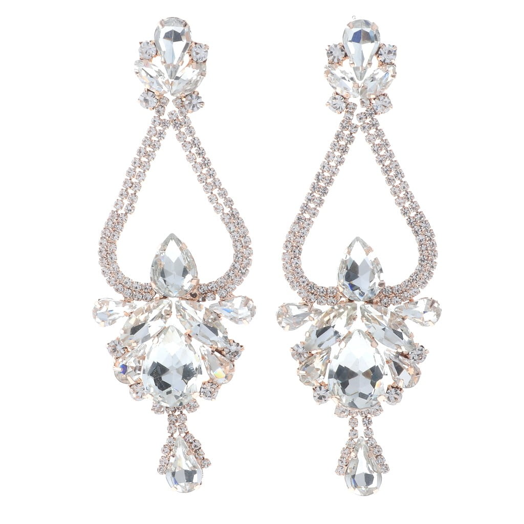 Large Chandelier Rhinestone Earring - Walmart.com