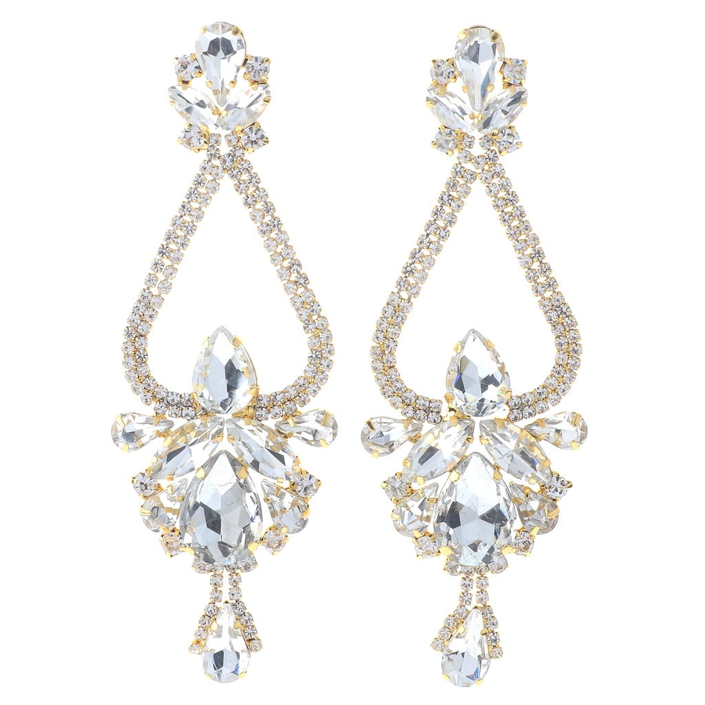 Large Chandelier Rhinestone Earring - Walmart.com