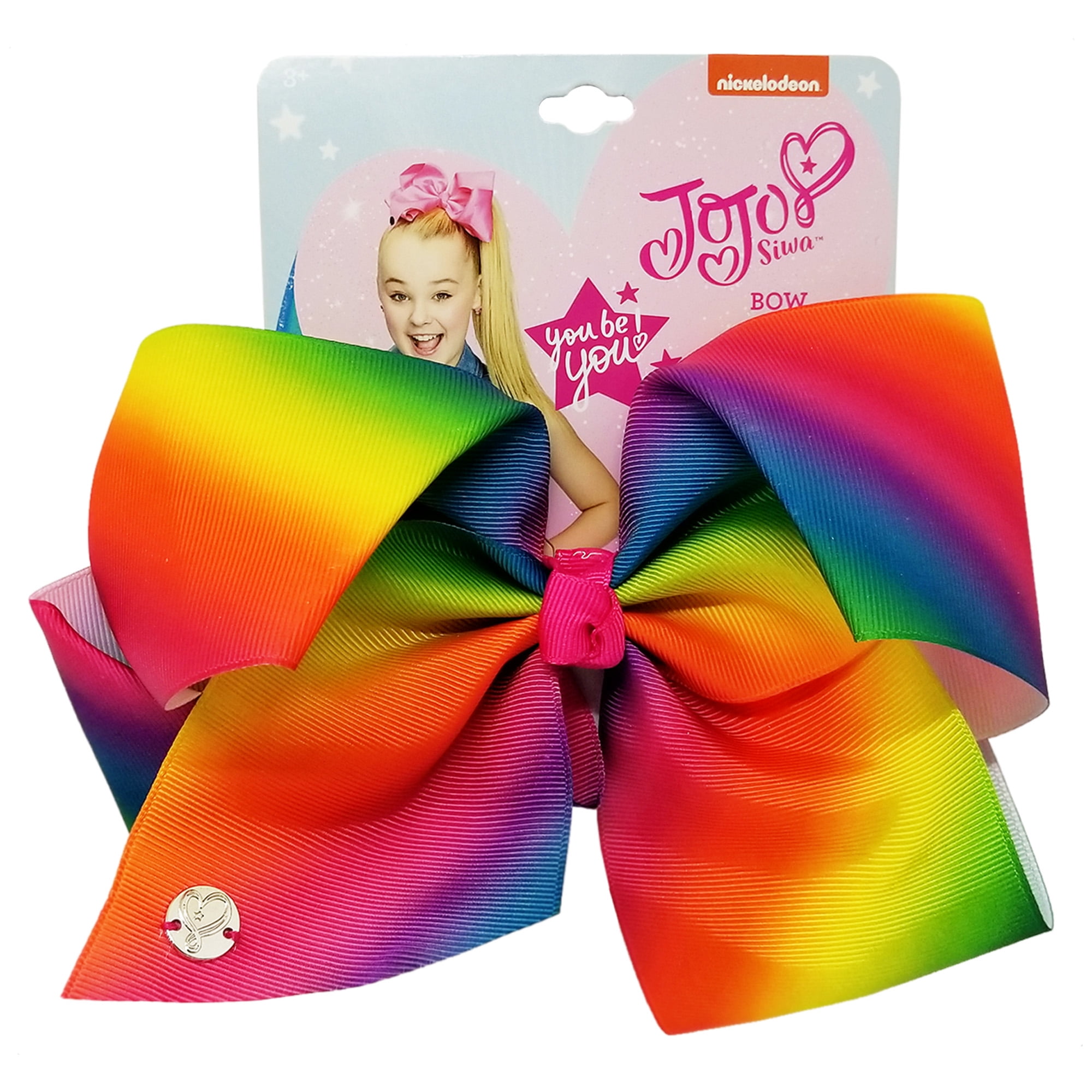 JoJo Siwa Large Cheerleading Hair Bow Rainbow Party Accessory with Clip ...