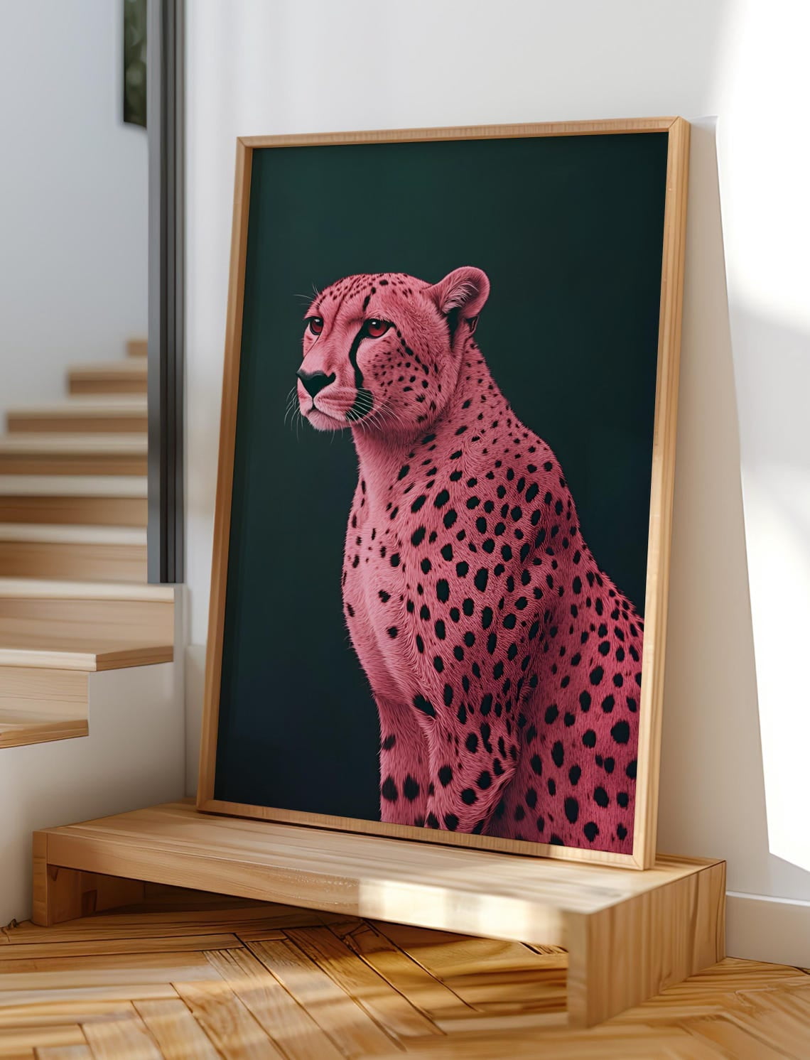 Large Cheetah Wall Art, Maximalist Wall Decor, Leopard Art Print, Glam ...