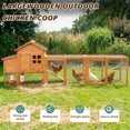 Large Chicken Coop with Run and Nest Box & Removable Tray, Hen House ...