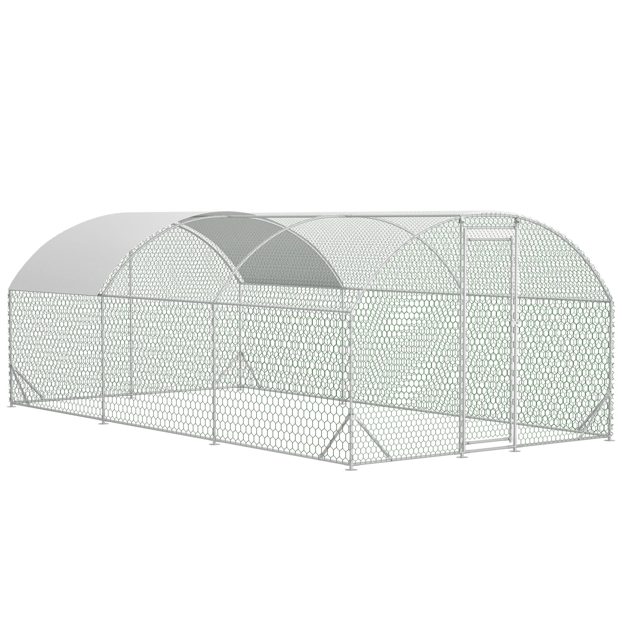 Large Chicken Runs Coop with Metal Wire Fence Enclosure,Walk-in Poultry ...