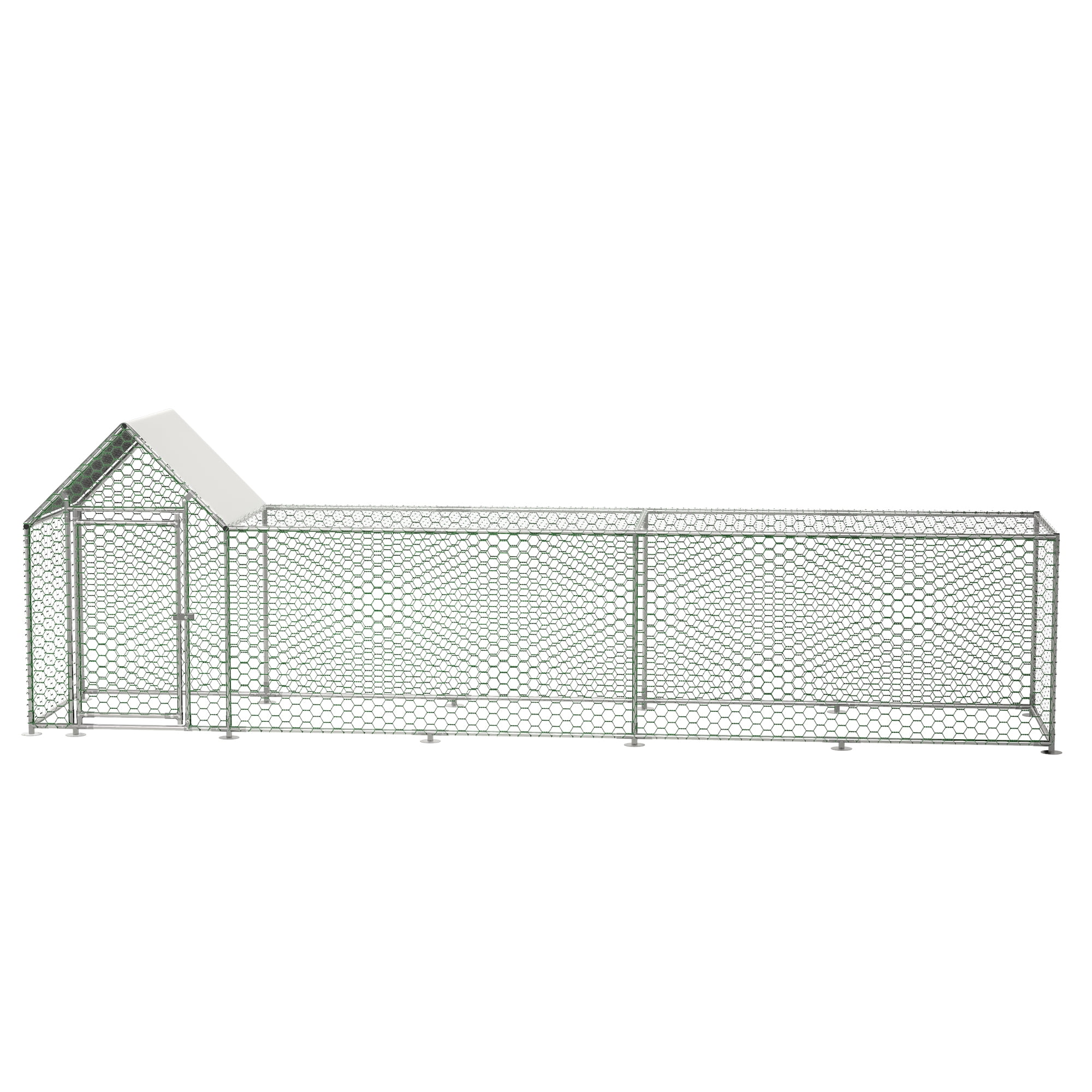 Large Chicken Runs Coop with Metal Wire Fence Enclosure,Walk-in Poultry ...